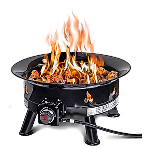 Outland Living Firebowl 883 Mega Outdoor Propane Gas Fire Pit with UV and Weather Resistant Durable Cover, 24-Inch Diameter 58,000 BTU