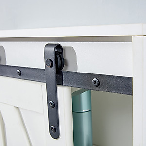 Bellemave Wood Wall-Mounted Storage Cabinet with Sliding Door, 5-Layer Toilet Bathroom Storage Cabinet, Multifunctional Cabinet for Kitchen Dining, Bathroom, Living Room(White)