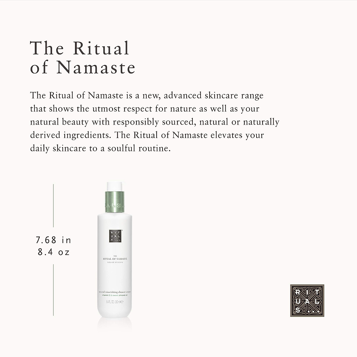 Rituals The Ritual of Namaste Natural Nourishing Shower Cream 8.8 Oz, 8.8 oz.