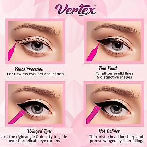 Eyebrow Pomade Tool For Stamping Hair Like Strokes With Brow Tint To Fill Brows For Angled Brow Brown Black | Razor Thin Edge Makeup Spatula For Cosmetic Pallette Liquid Concealer Foundation Eyeliner