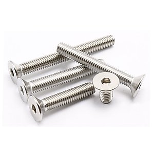 M5 Flat Countersunk Head Socket Screws,Pack 20-Piece,Stainless Steel,Full Thread,Right Hand,Metric (M5 x 100mm)