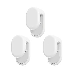 FLAUVEL 3 Pcs Wall Mount Silicon Hooks Bathroom Organizer Invisible Hooks Storage Pins Multipurpose Tapestry Hanger Towel Hanger White