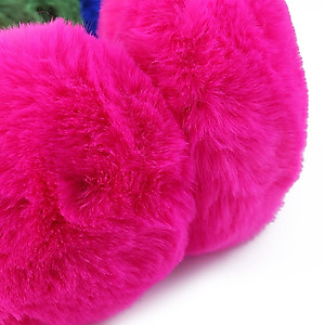 ZOSCGJMY Faux Fur Ear Muffs for Women Girls Winter Cute Warm Furry Fluffy Earmuffs Ear Covers Outdoor (Beige)