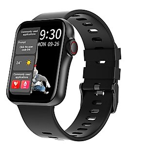 PADY-Wearable Technology D06 Smart Watch Smart Bracelet Fitness Tracker 1.6 inch IPS HD Full Touch Display Bluetooth Call Smartwatches Watch Split Screen Calling Waterproof for Women Men (Black) D6