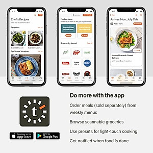 Tovala Smart Oven Pro, 6-in-1 Countertop Convection Oven - Toast, Steam, Air Fry, Bake, Broil, and Reheat - Smartphone Control Steam & Air Fryer Oven Combo - With Meal Subscription Credit ($50 Value)