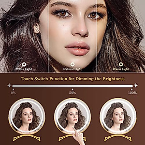 Vanity Desk with Lighted Mirror & Power Outlets, 44'' Makeup Vanity Set with Lights & 3 Drawers, Vanity Mirror with Lights Desk & Chair, Dressing Table with Reversible Cabinet & Stool, White & Black