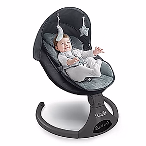 Baby Swing for Infants,5-Speed Baby Swing with 12 Preset Lullabies, Remote Control Baby Swings for Infants with Touch Screen Infant Swing for 5-20 lb,0-9 Months Suitable for Indoor and Outdoor.