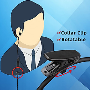 Retevis Volume Adjustable Ear Piece for 2 Way Radio, Compatible RT22 RT21 H-777 RT68 Two Way Radios, C Shape Earhook Earpiece with Coil Tube, Headset for Walkie Talkie with Mic(20 Pack)