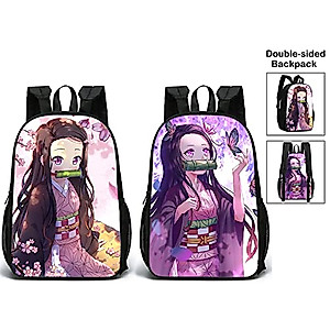 Anime Backpack Double-Sided Two Wear Cartoons Casual Backpack Laptop Backpack