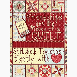 CafePress Quilting Friendships Greeting Cards Greeting Card (20-pack), Note Card with Blank Inside, Birthday Card Matte
