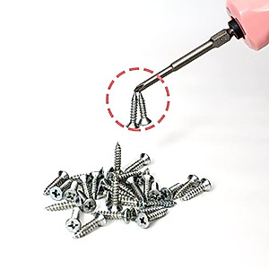 HYBRO Rechargeable Cordless 3.6V Screwdriver Set, Electric and Manual Battery Powered, Repair, Home Improvement Tool for Women - Max 10N.m Torque, 10pcs Bit Set, USB Charge, LED Light - H200M (Pink)