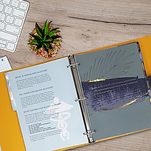 Performore My Health Journal Medical Records Organizer, Professionally Printed Tabs in a 3-Ring Binder, Medical Record Book for Patients, Caregivers and Family