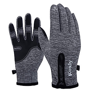 Koxly Winter Gloves Touch Screen Fingers Warm Gloves Insulated Anti-Slip Windproof Waterproof Cycling Riding Running Work for Men Women Mens Womens
