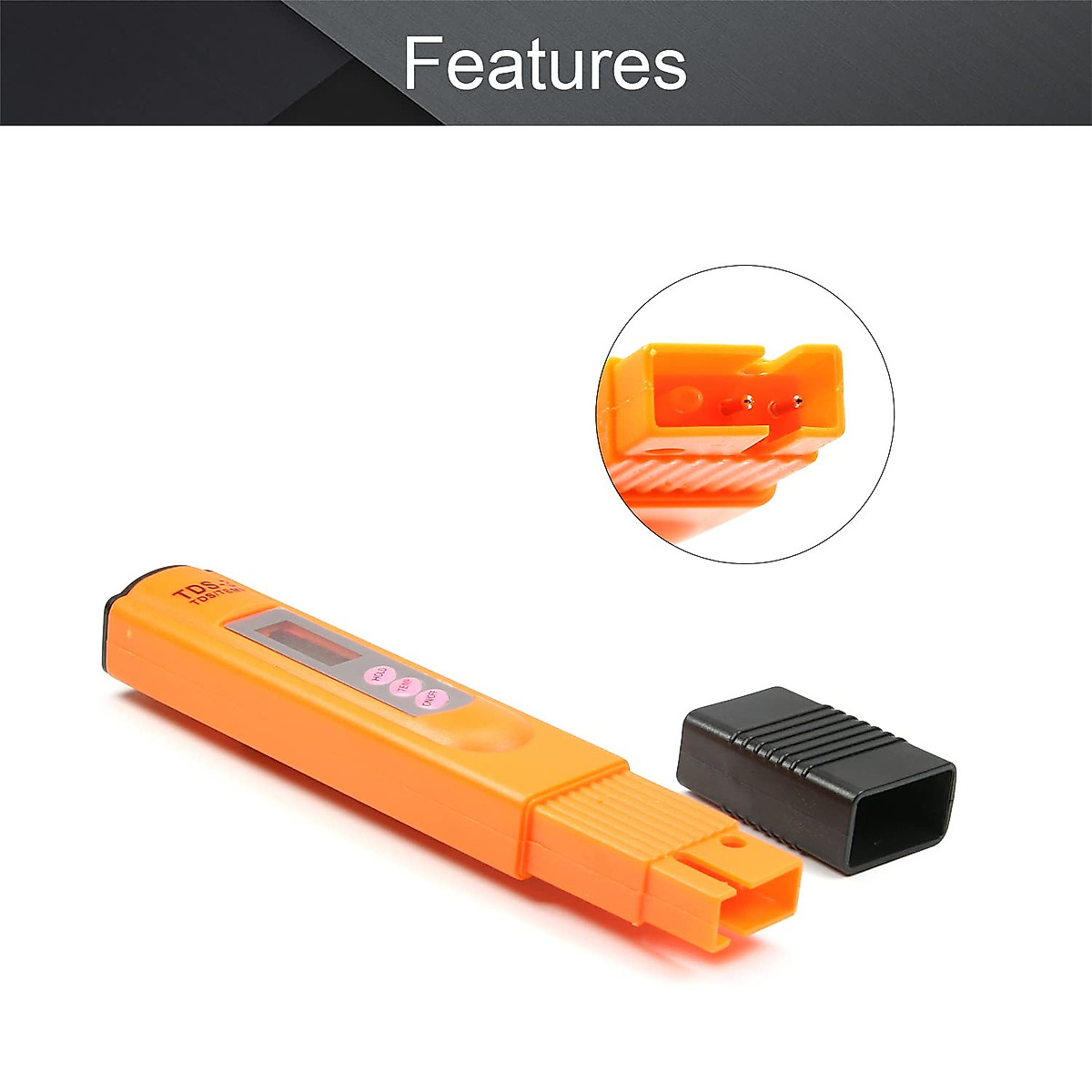 Othmro 1Pcs TDS and EC Tester 1-9990PPM 1 Resolution Plastic Titanium Alloy Meter Digital Water Tester Handheld Tester Accuracy ± 1% for Aquariums Swimming Pools Water Filters Orange
