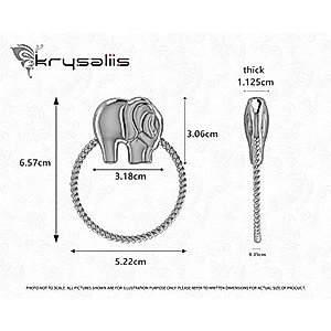 Krysaliis Sterling Rope Ring Elephant Rattle by Silver