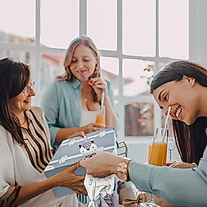 Fvntuey Baby Shower Gifts, Boy Gifts Basket Includes Newborn Blanket Lovey Security Wooden Rattle Toy, Funny Bibs Socks & Greeting Card - Gift Set for Boys