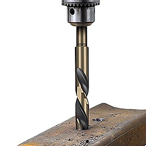 LEPEVNEY 16mm Reduced Shank Twist Drill Bit with 10mm Shank for Stainless Steel Aluminum Alloy Metal Copper Plastic Wood, Made of High Speed Steel 4341, Ideal for Drilling Steel Plate