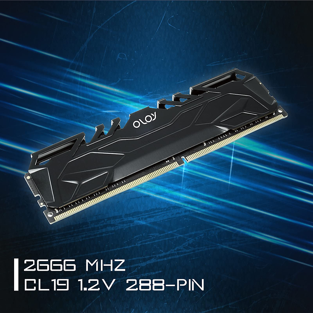 OLOy DDR4 RAM 32GB (2x16GB) 2666 MHz CL19 1.2V 288-Pin Desktop Gaming UDIMM (MD4U162619DJDA)