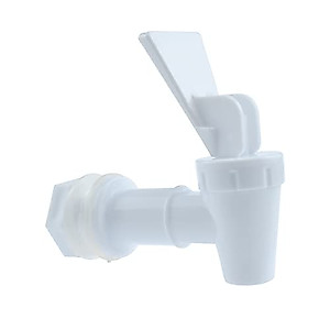 Plastic Water Spigot Water Faucet Dispenser Valve Reusable Water Crock Tap Jugs Bottles Water Bucket Jug Faucet Replacement Cooler Water Faucet Spout, 2 PCS, White