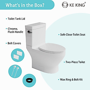 KE KING Lavan® 1000 MaP Score Powerful Flush Comfort Height Floor Mounted Two-Piece Toilet