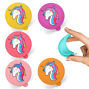 Salad Dressing Container Silicone Lids, 6 Pack Replacement Lids for Most Diameter 2.36in Stainless Steel Condiment Sauce Cups, Kids Bento Lunch Box Accessories (Cups are not Included)