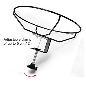 Hanizi Bird Bath Deck Mounted Bowl 12 Inches, Balcony Railing Birdbaths Unheated, Bird Bath Fence Clamp Detachable