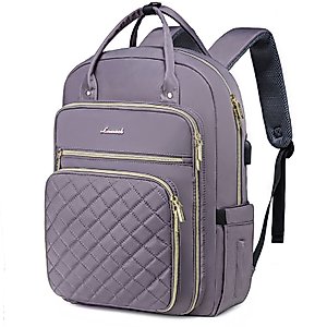 LOVEVOOK Laptop Backpack for Women, Water Resistant Travel Work Backpacks Purse Stylish College Bookbag Business Teacher Nurse Computer Bag with USB Charging Port, Fits 15.6" Laptop