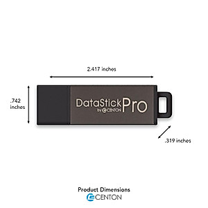 Centon S1-U3P31-32G Electronics USB 3.0 Datastick Pro (Charcoal Metallic), 32GB