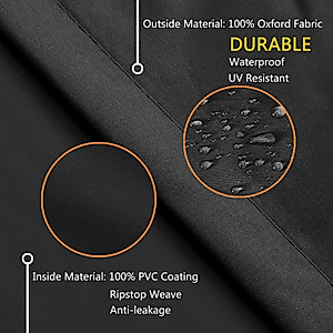 Baner Garden Patio Furniture Covers,Outdoor Furniture Cover Waterproof,Patio Furniture Set Covers for 4 Piece Outdoor Conversation Set,Patio Covers Set Black
