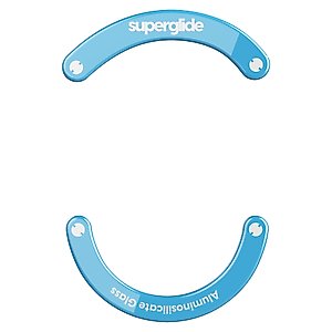 Superglide - Fastest and Smoothest Mouse Feet/Skates Made with Ultra Strong Flawless Glass Super Fast Smooth and Durable Sole for Logitech G703 / G603 / G403 [Blue]