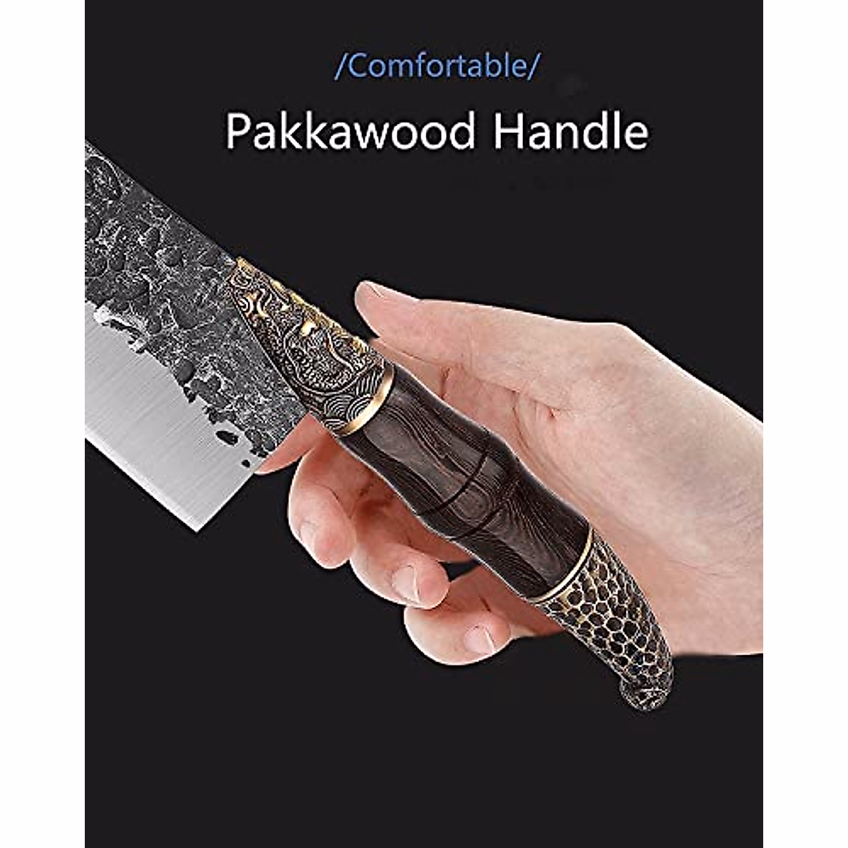 TIVOLI Professional Chef Knife Japanese Gyuto Knife Hand Forged Knife Meat Cleaver Full Tang Butcher Knife for Vegetables Meat Cutting for Kitchen Outdoor Cooking knifes Thanksgiving Christmas Gift