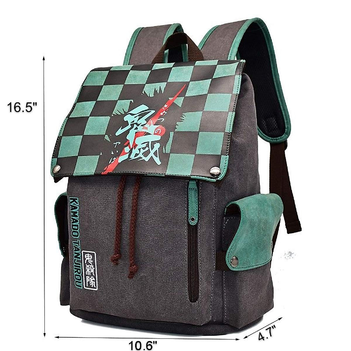 Afoxsos Japanese Anime Backpacks - Unisex Canvas Shoulders bag for school and office(10.6"x4.7"x16.5"Inh,Multicolors)