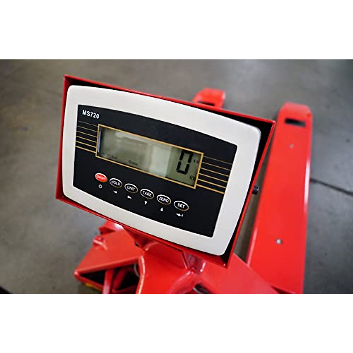 PEC Pallet Jack Forklift with Build-in Scale, 5000lbs Capacity Weighing, 48" Standard Fork, Fully Assembled for Heavy-Duty Industrial and Warehouse (Without Printer)