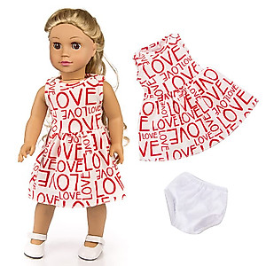 ZQDOLL 19 pcs American Doll Clothes Gift for 18 inch Doll Clothes and Accessories, Including 10 Complete Sets of Clothing