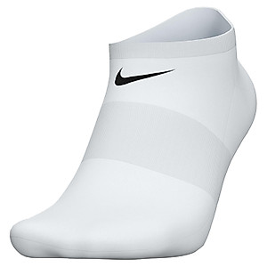 Nike Everyday Cushion No Show Socks, White/Black, Medium, Unisex, Pack of 6