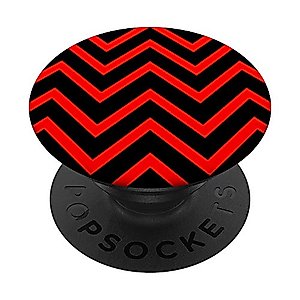 Red and Black Zigzag Chevron PopSockets PopGrip: Swappable Grip for Phones & Tablets