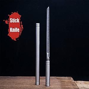 PUENBKO Multipurpose Outdoor Portable Fruit Knife with Sheath, Mini Stick Knife, Cuchillo Multiusos para Fruta Exteriores Con Funda, Stainless Steel Mini Stick Fruit Knife (1pcs)