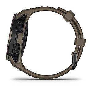 Garmin 010-02064-71 Instinct Tactical, Rugged GPS Watch, Tactical Specific Features, Constructed to U.S. Military Standard 810G for Thermal, Shock and Water Resistance, Tan