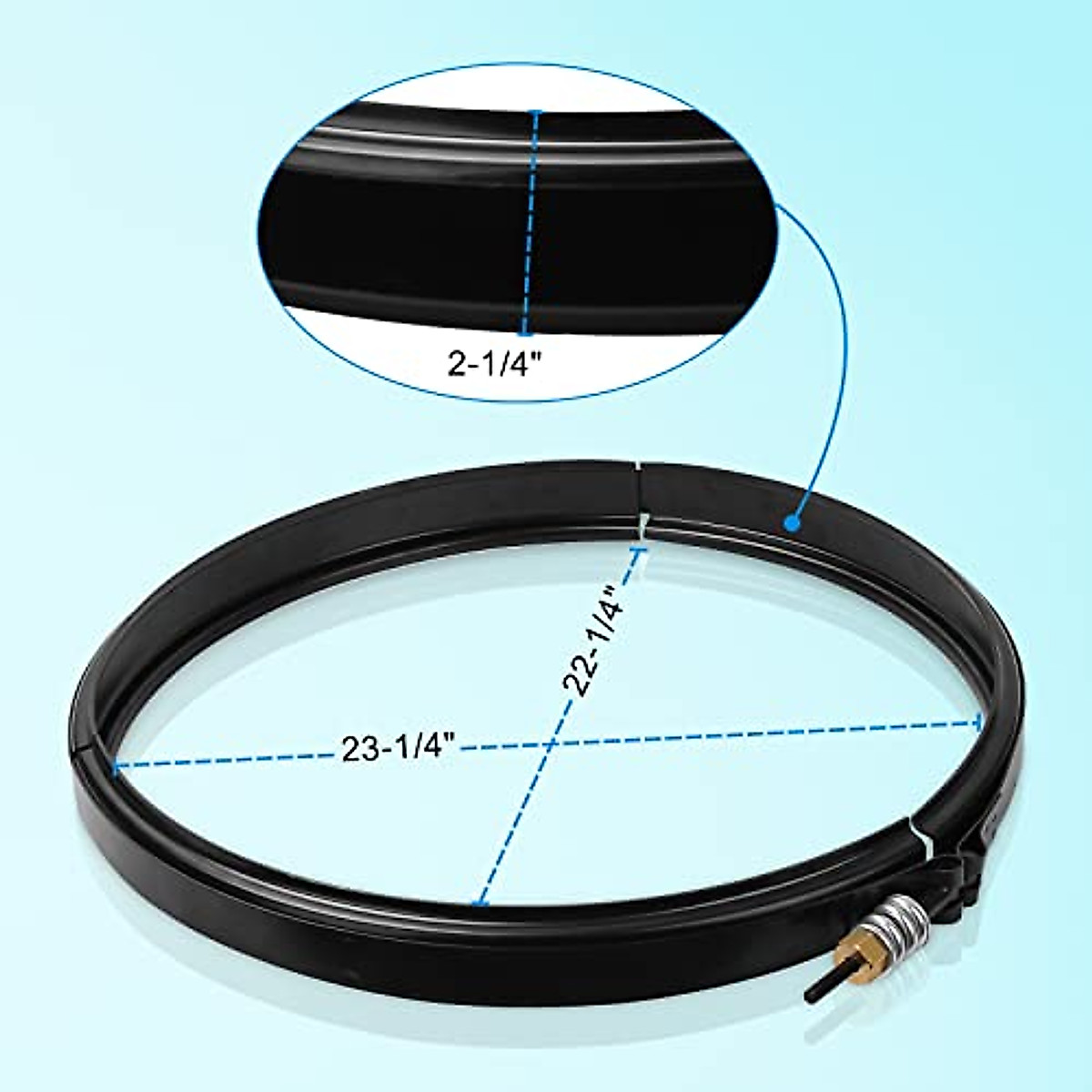 190003 Tension Control Clamp Kit Replacement Compatible with Pentair Pool and Spa Filter, for Pentair FNS Series, Quad DE Series Filter Pumps, 23-1/4" Length, Black