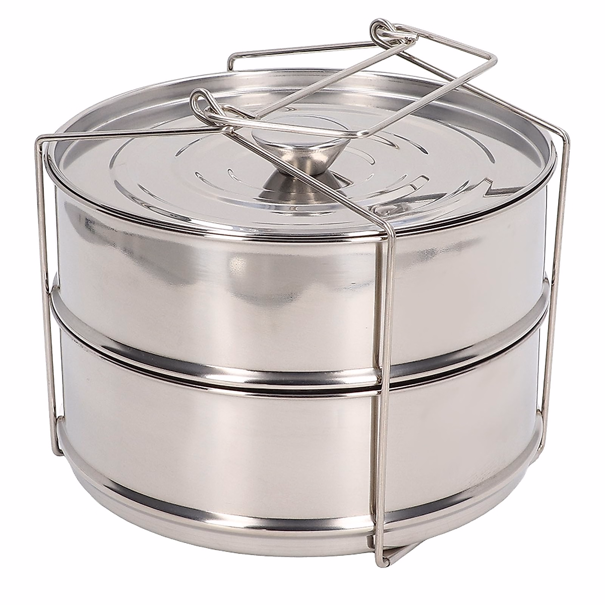 Kelepu Double Layer Steamer for Cooking Stainless Steel Steamer Two Layer Stackable Steamer Steamer With 1Piece Basket Double Steamer Pot for Cooking Dumplings Vegetables Fish In the Kitchen