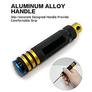 VICRAZZE Model Panel Line Scriber Resin Carved Scribe line Hobby Cutting Tool Model Chisel with 7 Blades 0.1/0.2/0.4/0.6/0.8/1.0/2.0mm for Carving Cutting