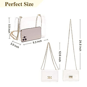 Clear Purse for Women, Clear Crossbody Bag Stadium Approved, Clear Handbag Clear Bag for Women