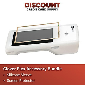 Discount Credit Card Supply Clover Flex Protective Silicone Sleeve and Anti-Glare Screen Protector
