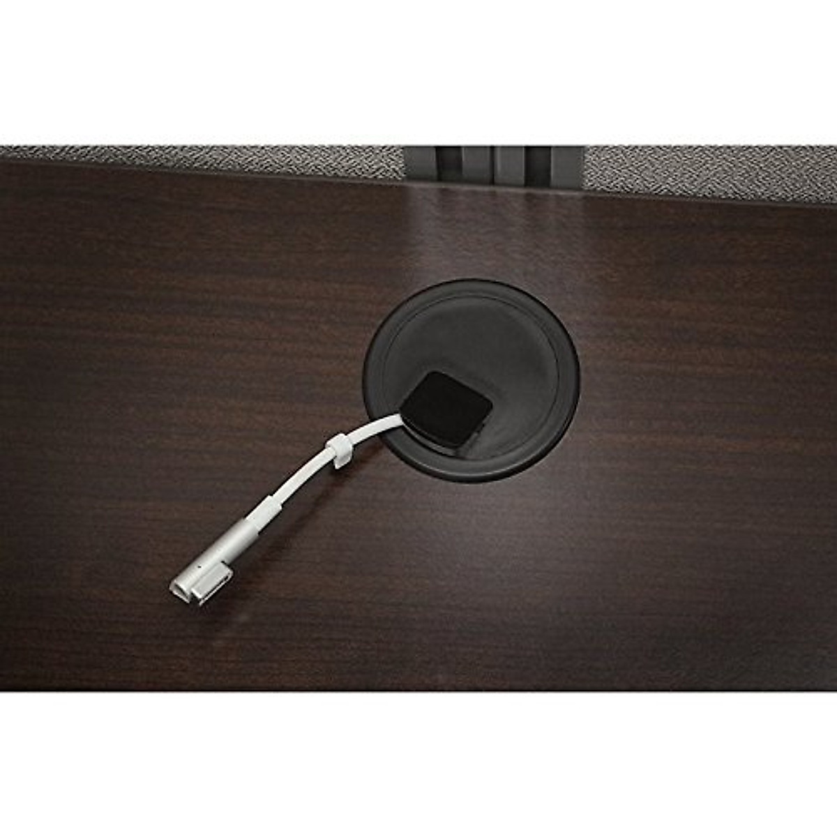 Bush Business Furniture Easy Office 2 Person Cubicle Desk with File Cabinets, 60W x 45H, Mocha Cherry Satin