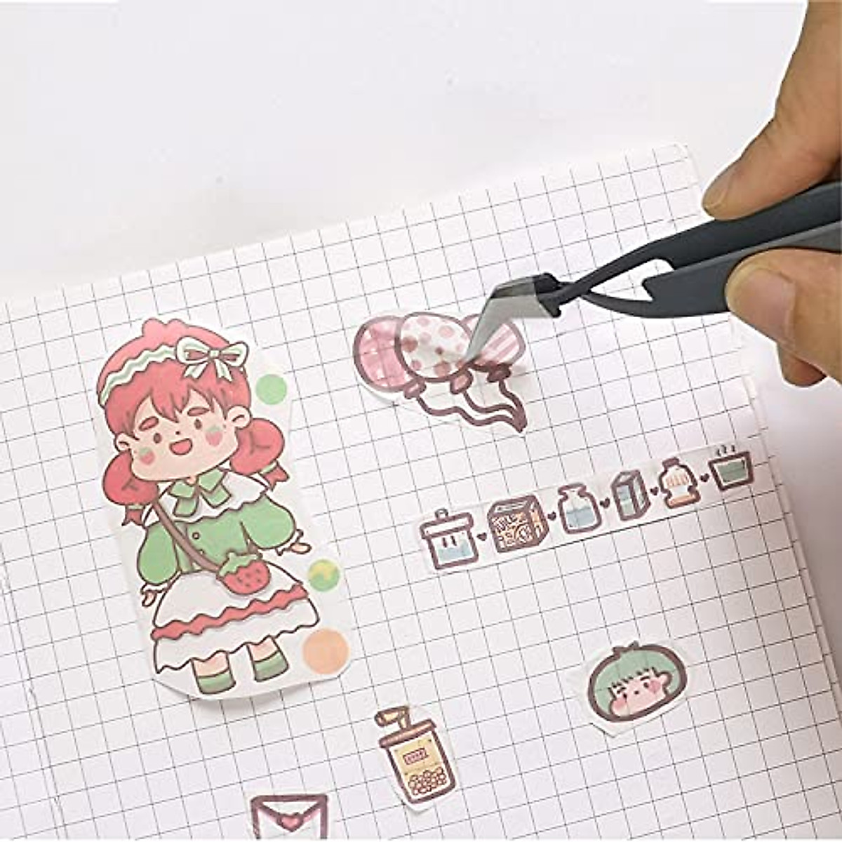 Scissors,Scrape,Weeders,Tweezers,Spatula,Scoring Stylus,Craft Vinyl Weeding Tools Set Weeding Kits for Cricut Maker/Cricut Explore Air 2/Air, cricut Tools and Accessories(7pcs Gary)