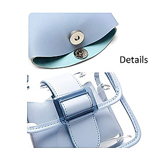 KOOIJNKO Women Clear Shoulder Bag Purse 2 in 1 Transparent Crossbody Messenger Bag Jelly Handbags Mini Clutch Casual Travel Pouch Waterproof Cute Chain Bag, Yellow