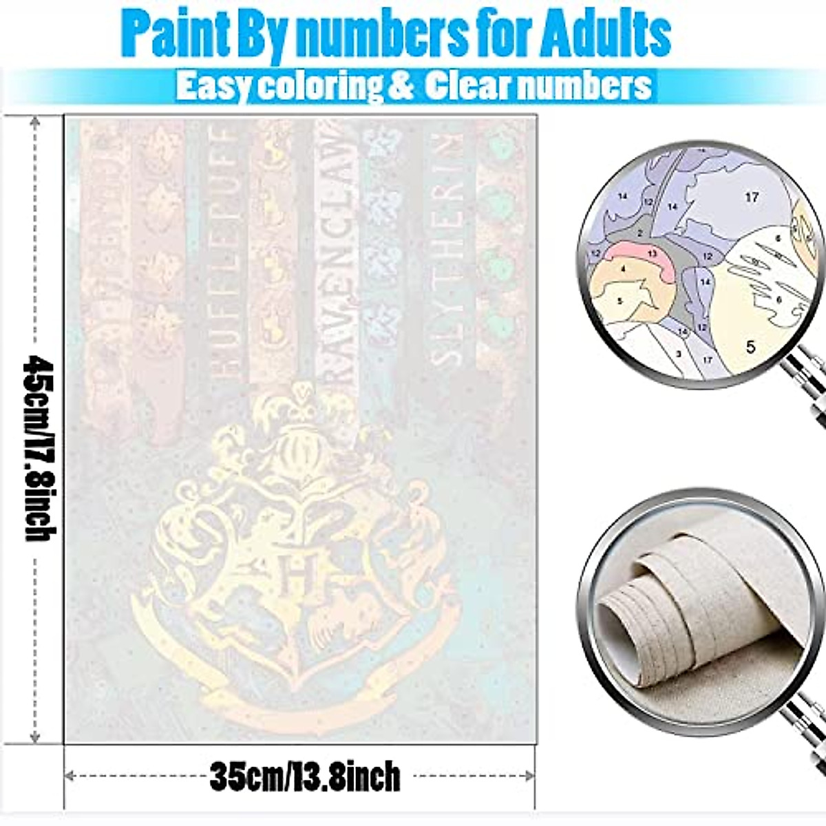 HOIYLDS Paint by Numbers for Adults - DIY Paint by Number for Adults Beginner Easy Acrylic Watercolor Number Painting Canvas Arts for Adults, Oil Painting Paint-by-Number Kits 16x20inch