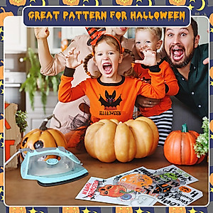 Colarr 60 Pcs Fall Iron on Transfer Shirts Halloween Thanksgiving Heat Transfer Vinyl Patches Stickers Christmas Iron on Decals Iron on Appliques for Clothing Hat Backpack DIY Craft Supply