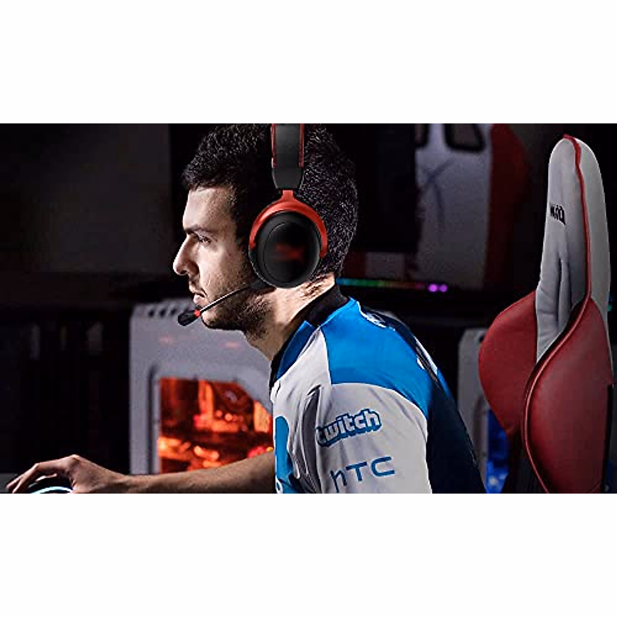 Microphone Replacement for Kingston HyperX Cloud II Wireless Gaming Headset, Detachable Mic Boom with LED Mute Indicator on PC PS5 PS4 Xbox Series X/S