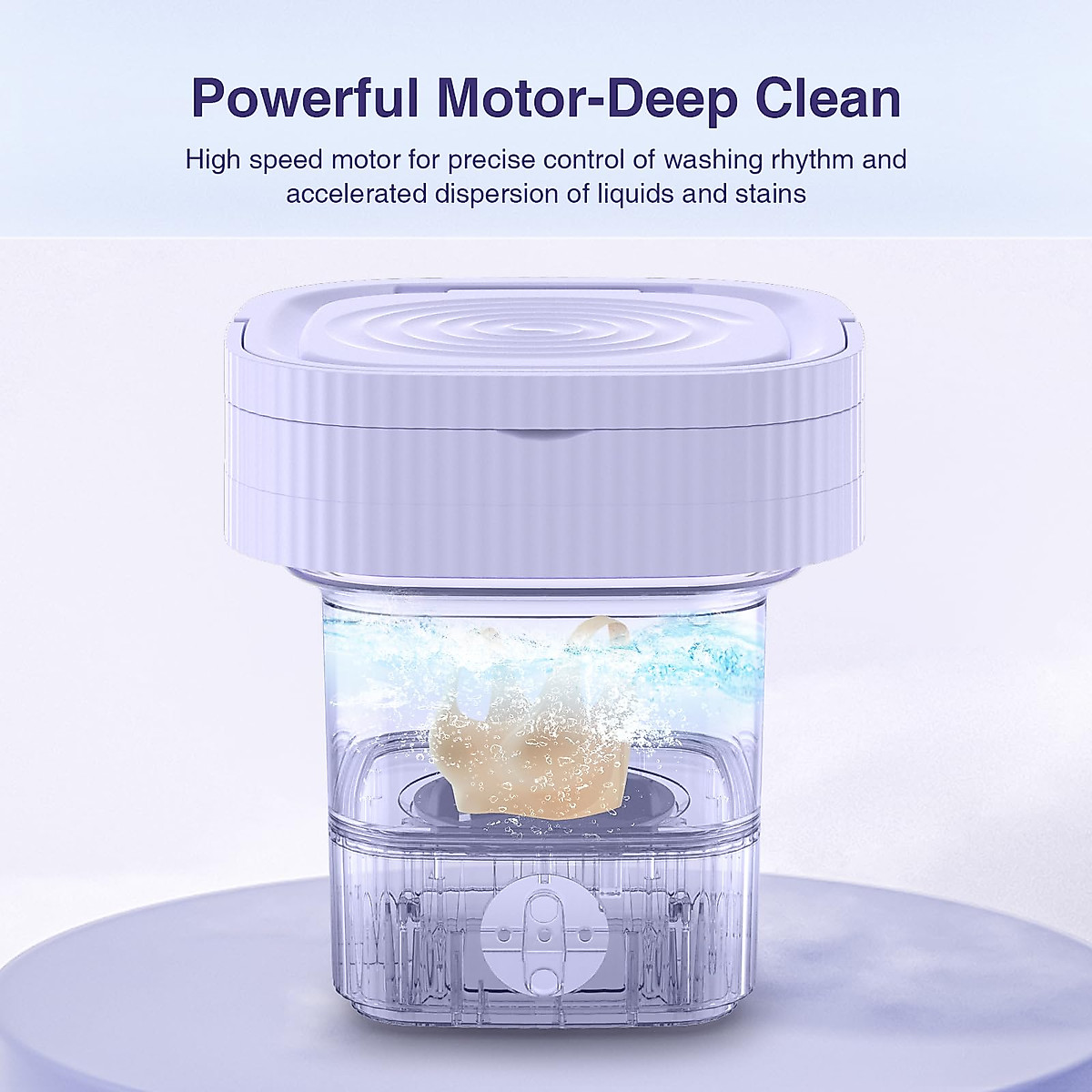 Portable Washing Machine, 10L Foldable Washer Machine, 3 Modes Deep Clean Small Item Baby Clothes Pet Supplies Underwears Socks Towels Suitable for Apartment Laundry Camping Travel